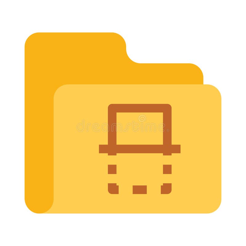 Folder scan Line icon stock illustration. Illustration of data - 104424797