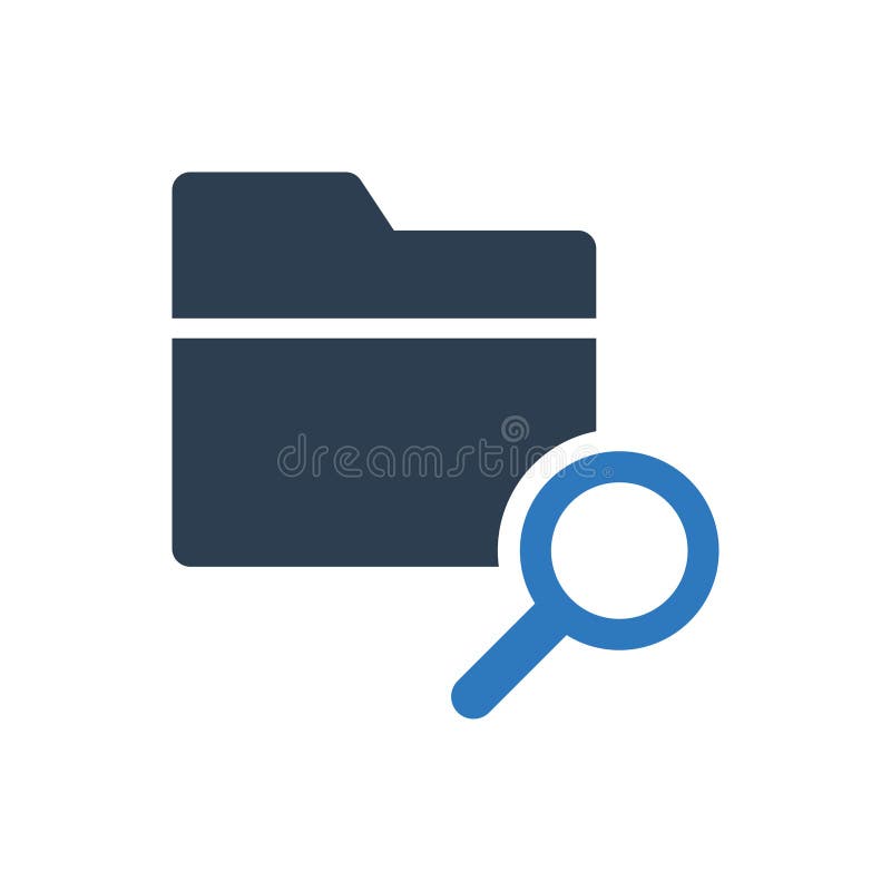 Folder search icon stock vector. Illustration of explore - 361066399