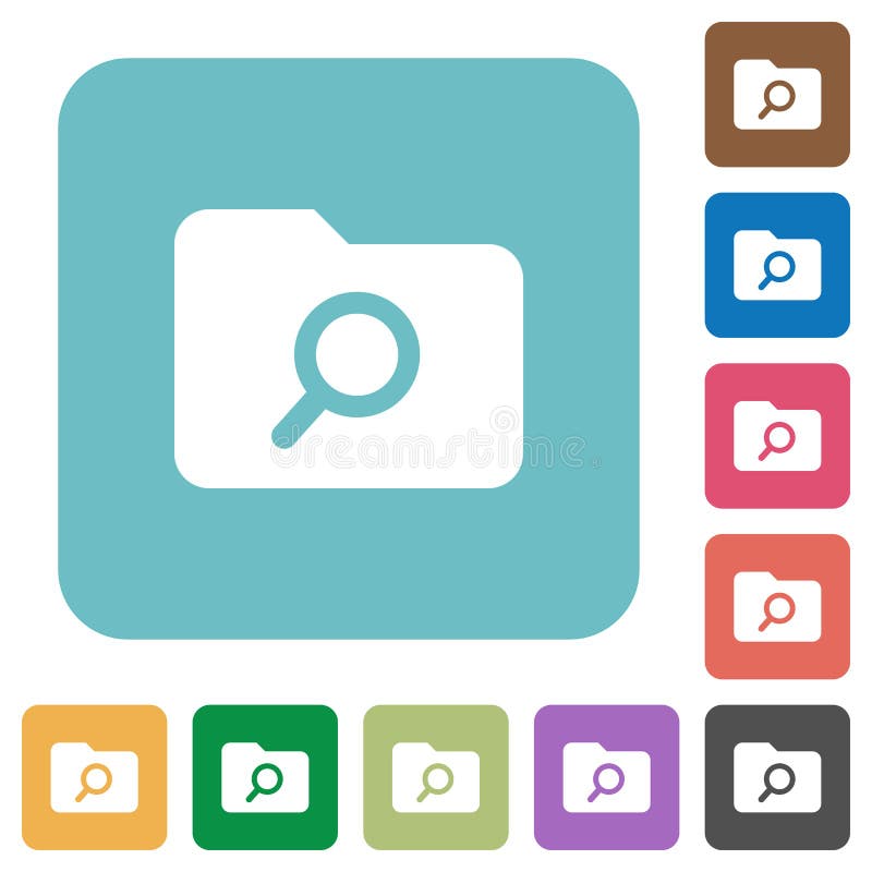 Folder Search Icon - Folder Under the Magnifier. Stock Illustration ...