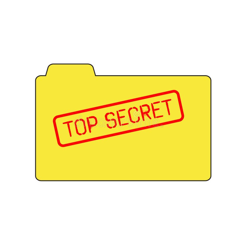 Folder with Secret Ptotected Files with a Top Secret Stamp Stock ...