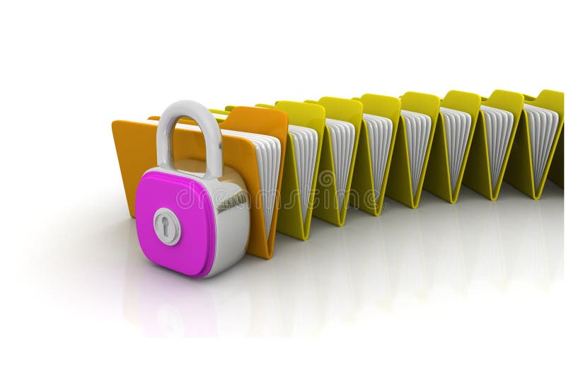 Folder security concept stock image. Image of safety - 48762597