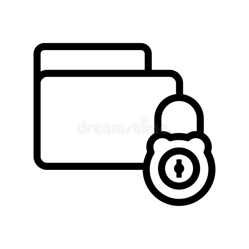 Folder security icon stock illustration. Illustration of icon - 365647054
