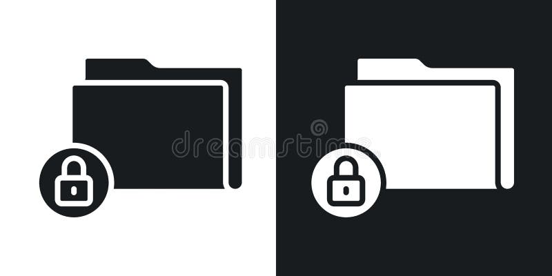 Folder Icon Set. Computer Data File Vector Symbol. Simple Project Web ...