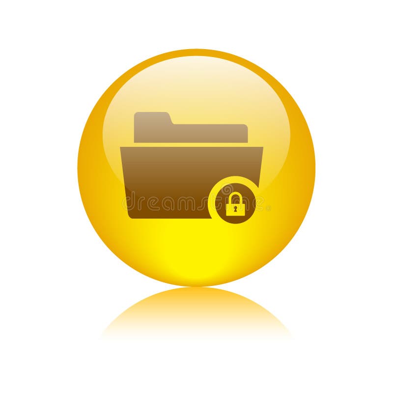 Protected Yellow Folder Lock White Stock Illustrations – 54 Protected ...