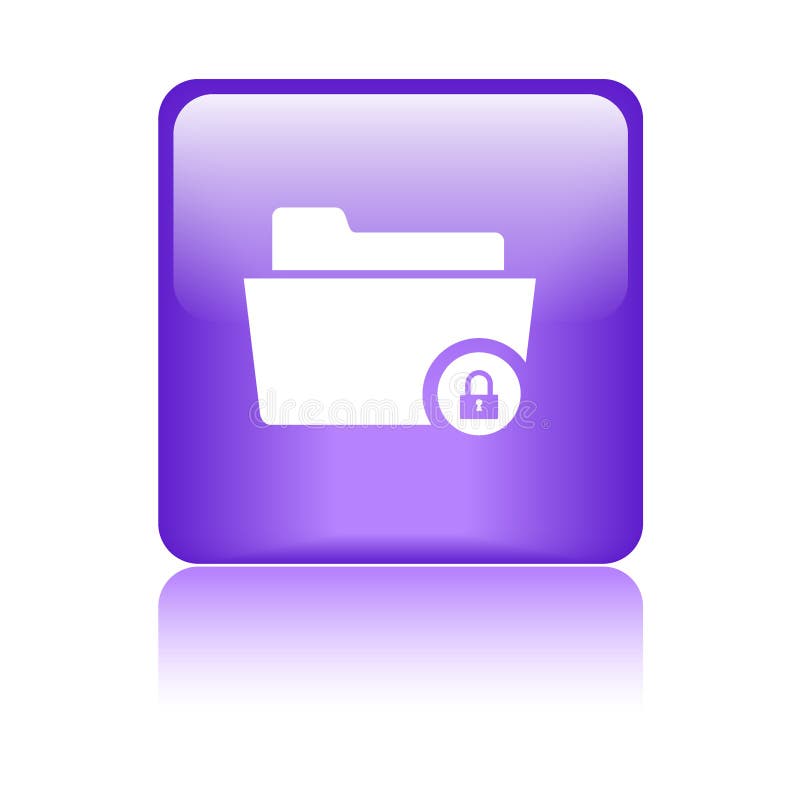 Folder security lock icon stock illustration. Illustration of folders ...