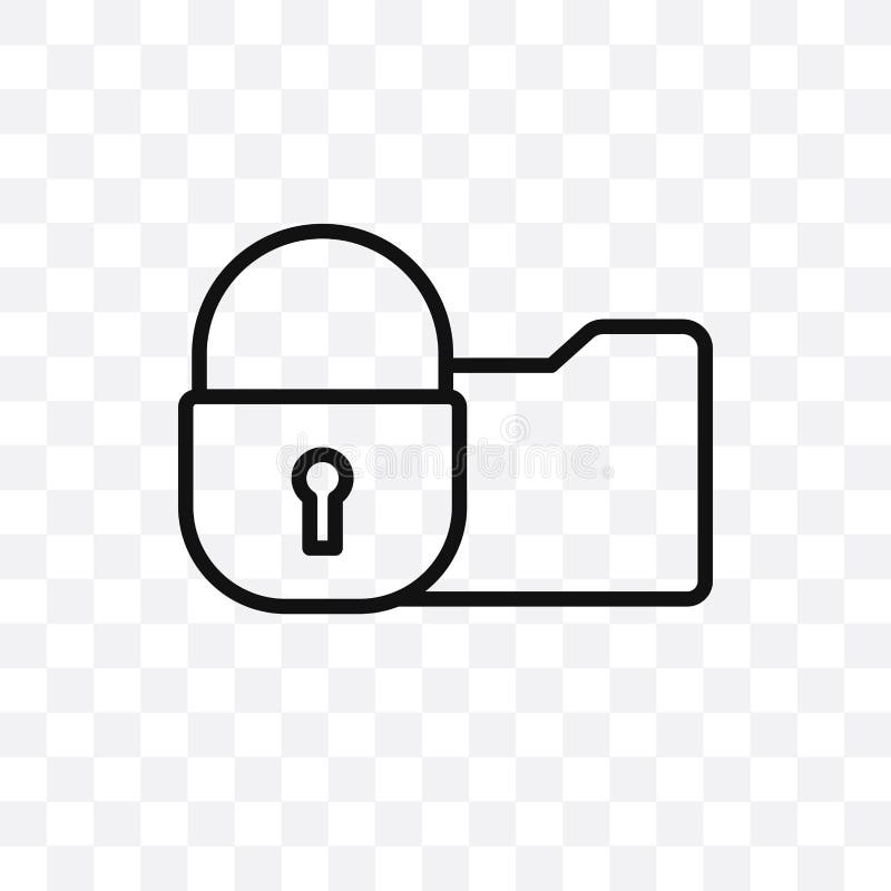 Lock Folder Icon Vector Sign and Symbol Isolated on White Background ...