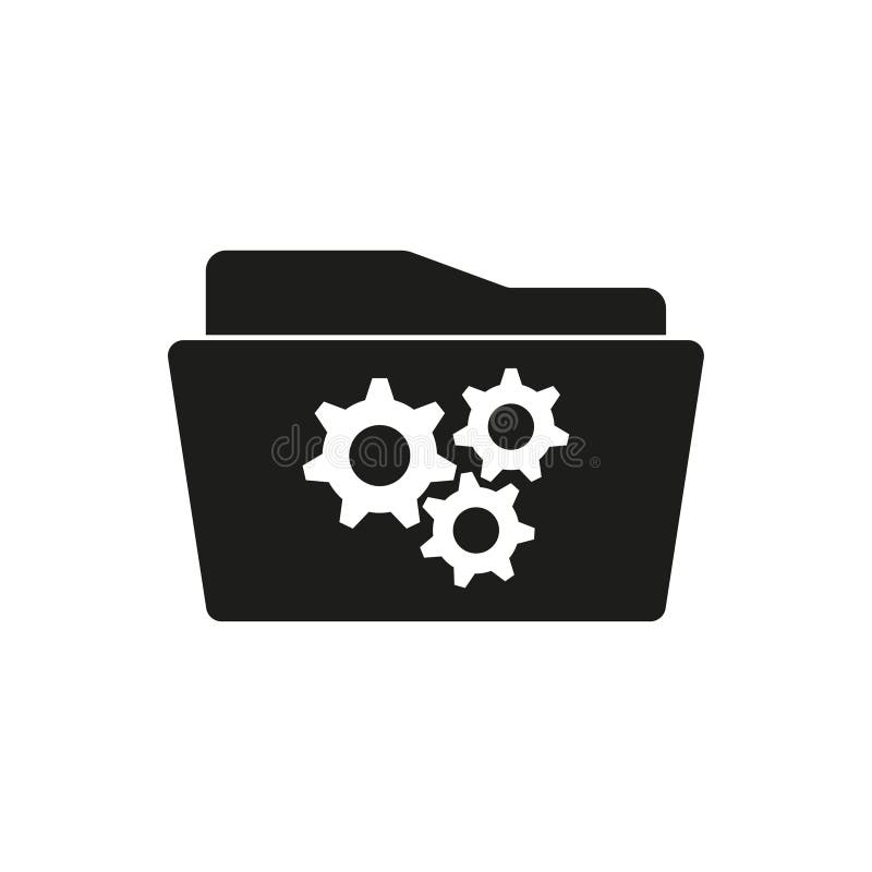 Folder and Settings Icon. Vector Illustration. Eps 10 Stock Vector ...