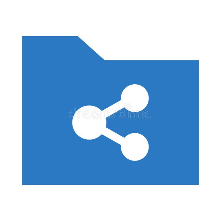 Folder Share Glyphs Double Color Icon Stock Illustration - Illustration ...