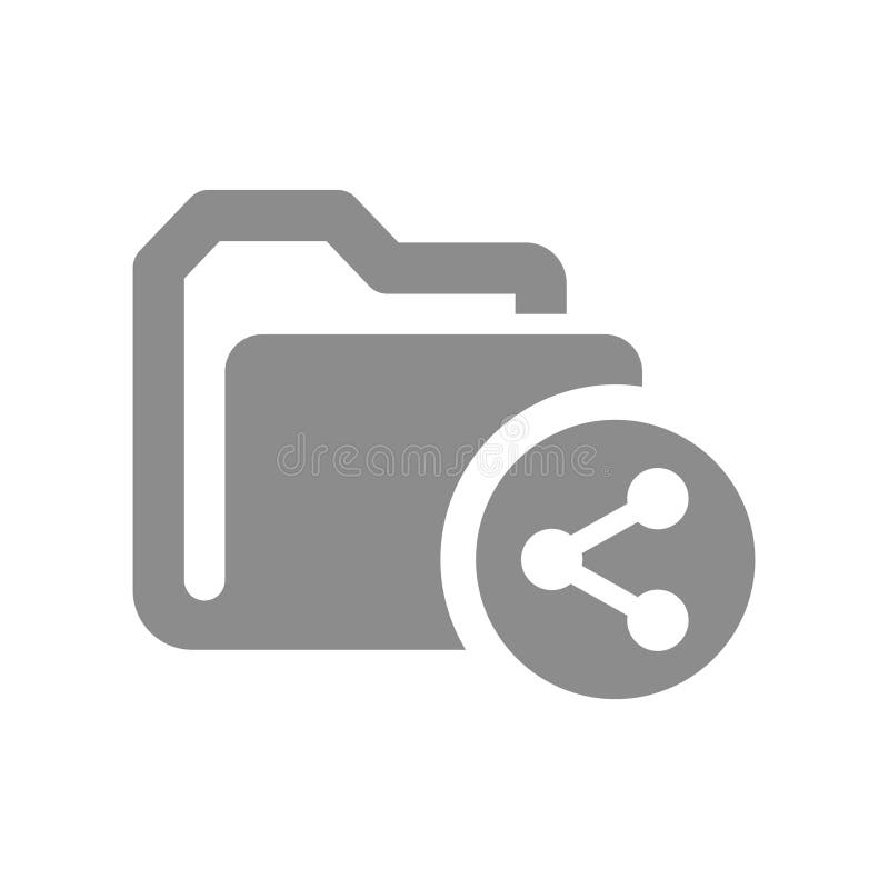 Folder share vector icon stock vector. Illustration of symbol - 332693068