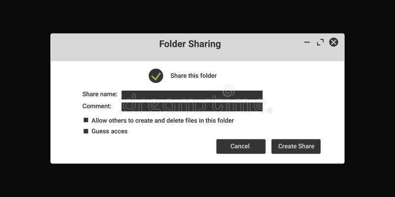 Folder Sharing Application. Software for Sharing Files in Green Color ...
