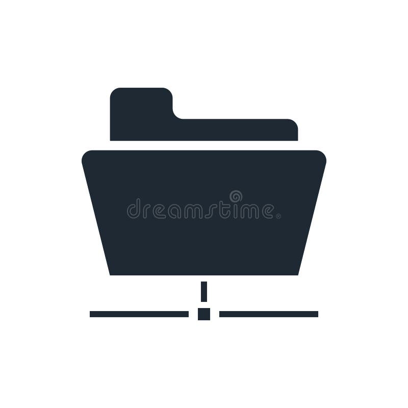 Folder Sharing Icon stock vector. Illustration of data - 189114528