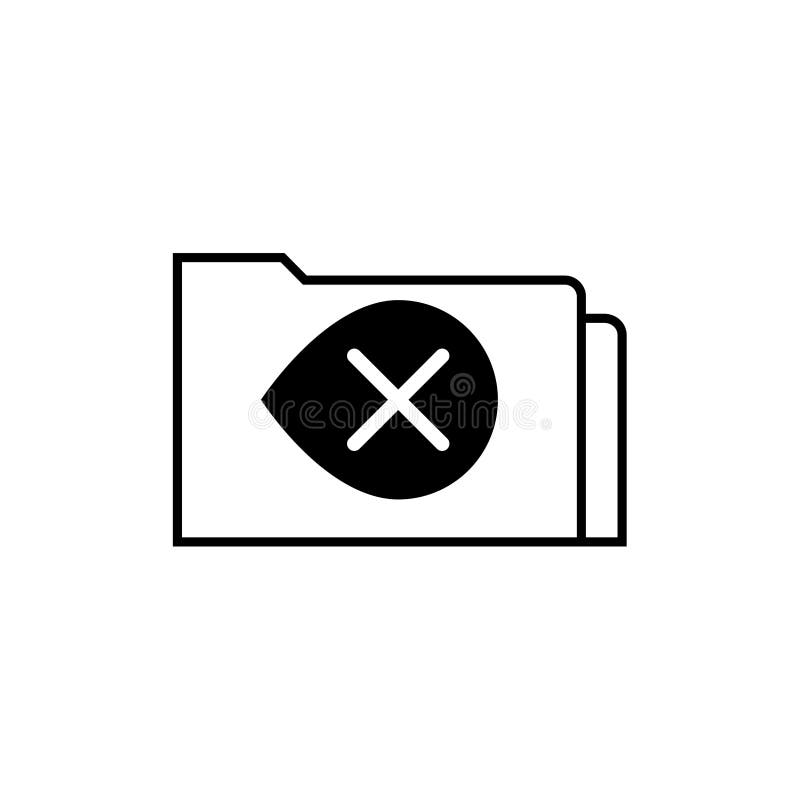 The Folder with the X Sign. Thin Lines Eps Ten Stock Illustration ...