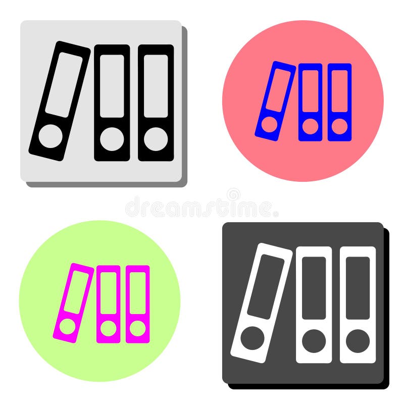 File Folder Icon, Flat Style Stock Vector - Illustration of business ...