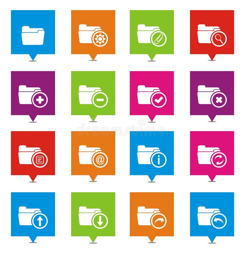 Folder square pointers stock illustration. Illustration of empty - 33378809