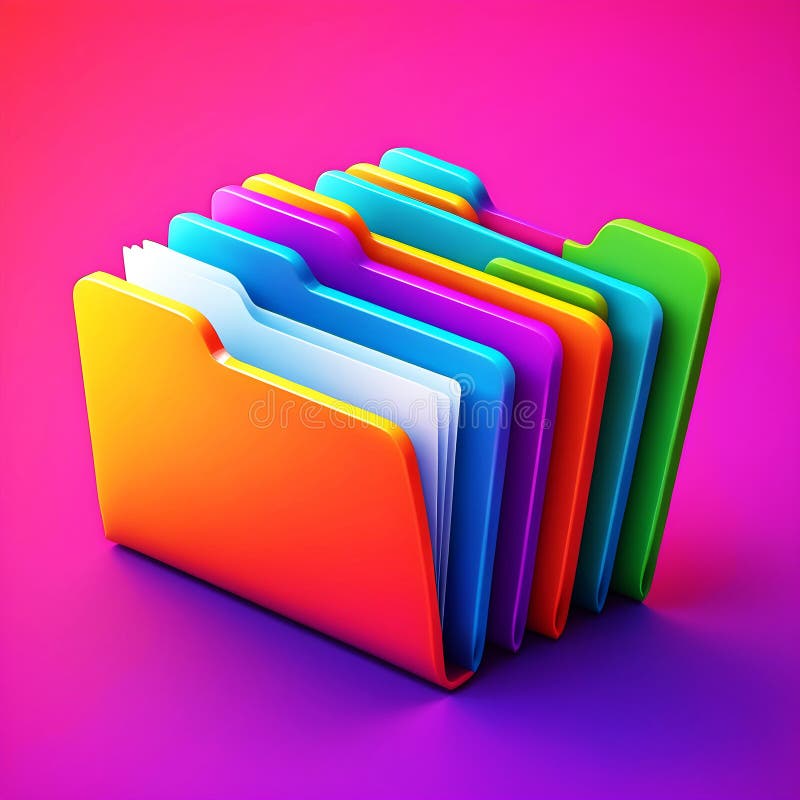 Folder Stack Icon stock illustration. Illustration of file - 362343124