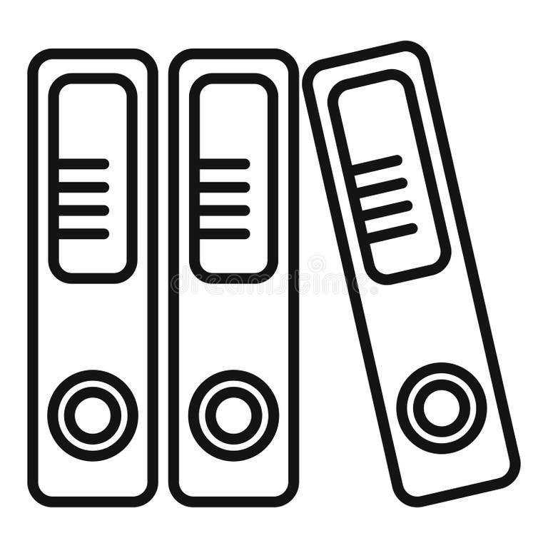 Folder Stack Icon Outline Vector. Balance Folder Stock Image - Image of ...