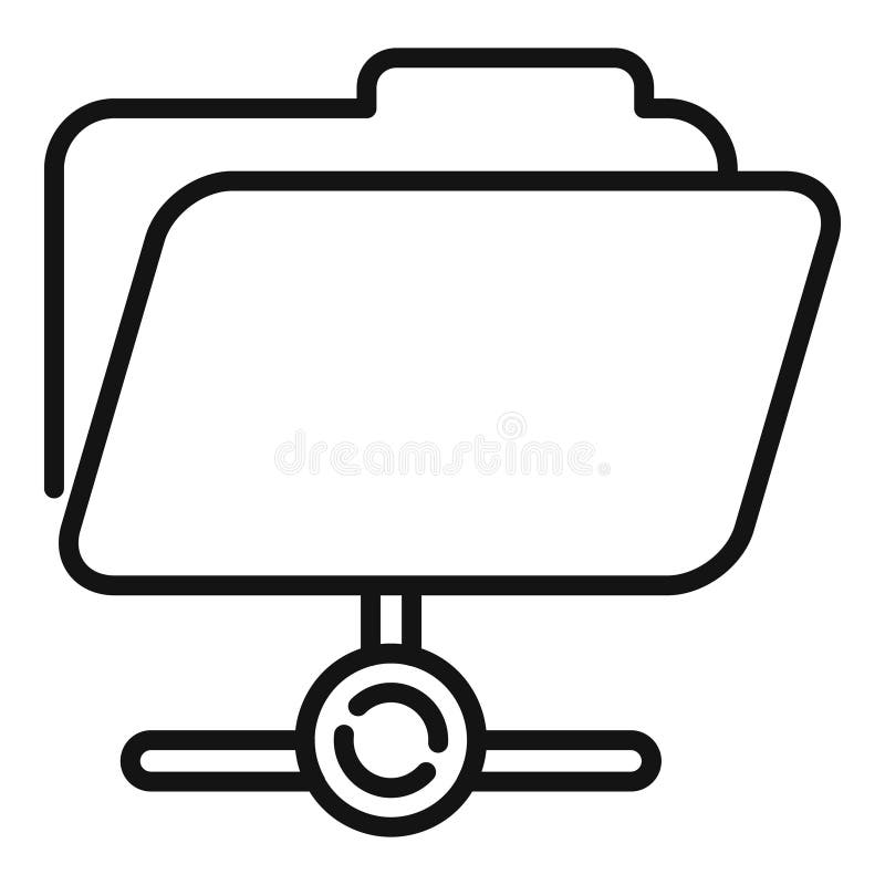 Folder Storage Icon Outline Vector. Data Backup Stock Vector ... Folder Storage Icon Outline Vector. Data Backup Stock Vector ...