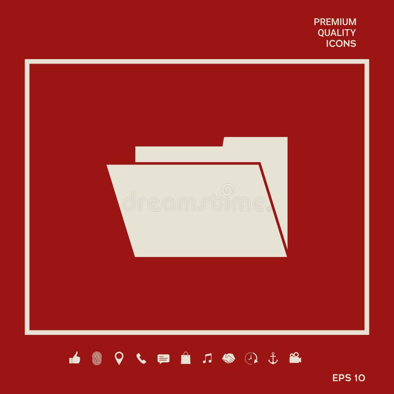 Folder Symbol Icon. Graphic Elements for Your Design Stock Vector ...