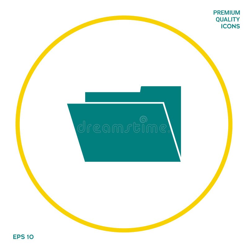 Folder Symbol Icon. Graphic Elements for Your Design Stock Vector ...