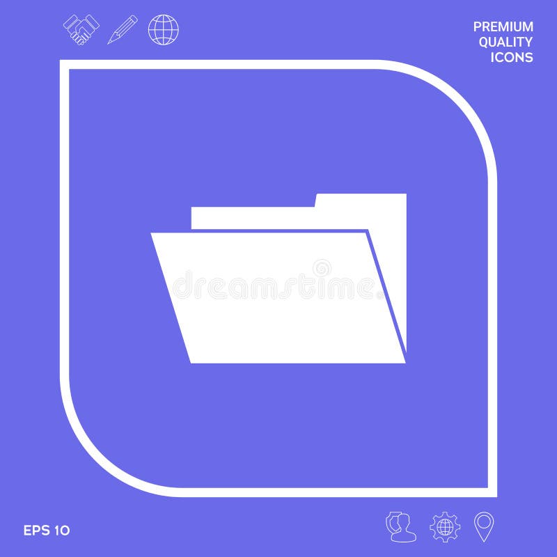Folder Symbol Icon. Graphic Elements for Your Design Stock Vector ...