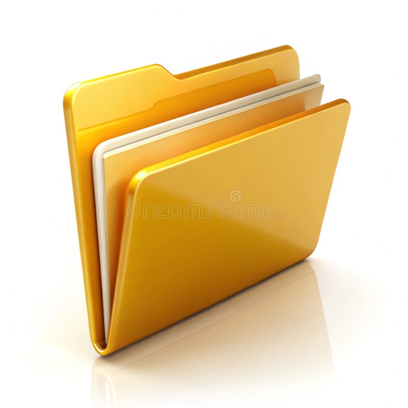 Folder Symbol Isolated on White Background Stock Illustration ...