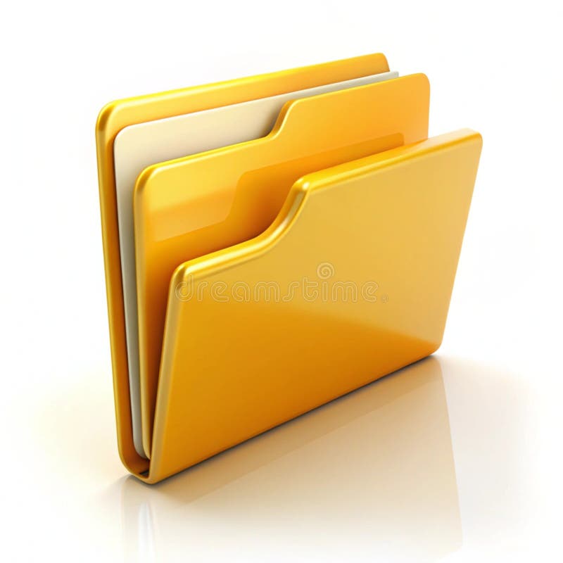 Folder Symbol Isolated on White Stock Illustration - Illustration of ...