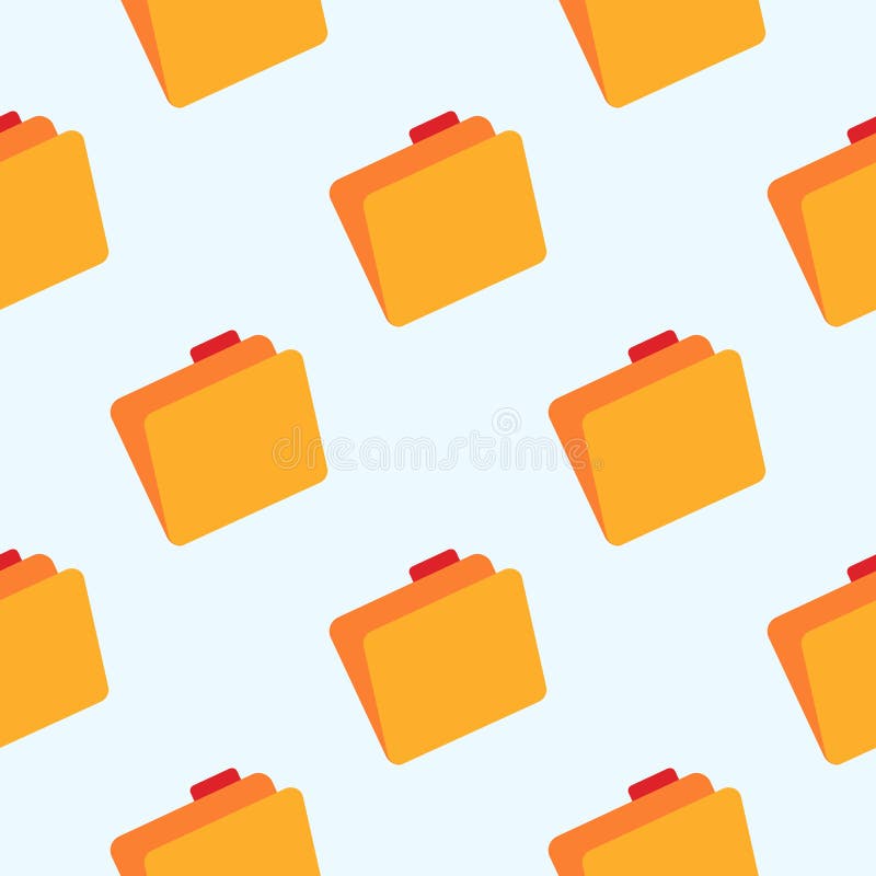 Folder Symbol Seamless Pattern. Folder Icon Backdrop Stock Illustration ...
