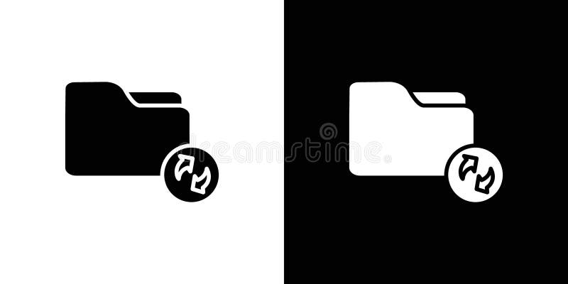 Folder Sync Icon Isolated Flat Vector in Outline Stock Vector ...