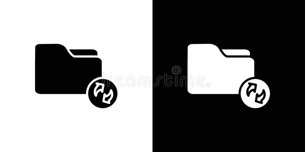 Folder Sync Icon Isolated Flat Vector in Outline Stock Vector ...