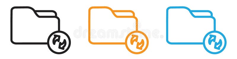 Folder Sync Vector Logo Set Collection for Web App Ui Stock Vector ...