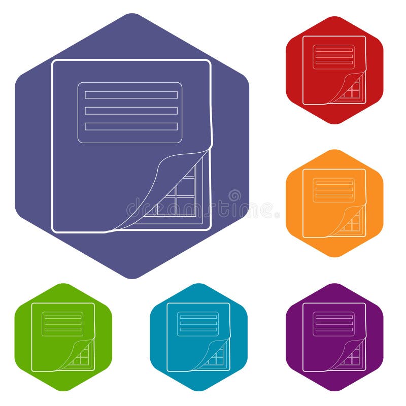 Folder with Table Excel Icons Set 9 Vector Stock Vector - Illustration ...