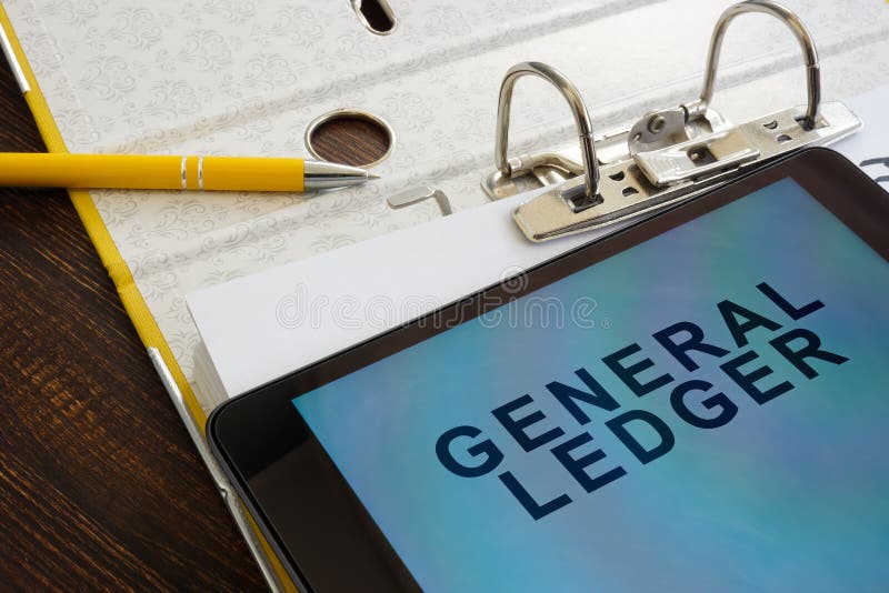 General Ledger is Shown Using the Text Stock Photo - Image of concept ...