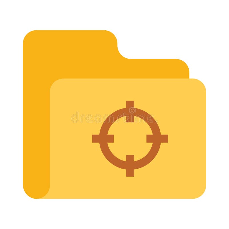 Folder Target Color VECTOR Icon Stock Illustration - Illustration of ...