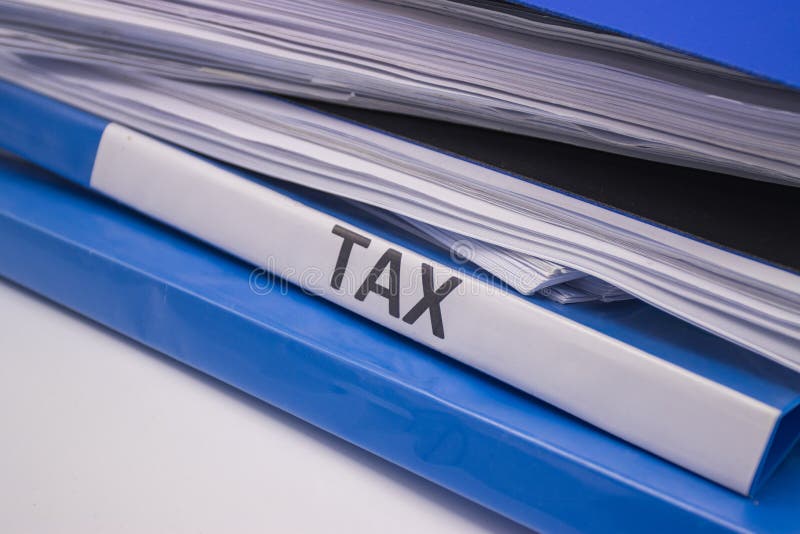 Folder Tax Documents and Paper Files Stock Photo - Image of income ...