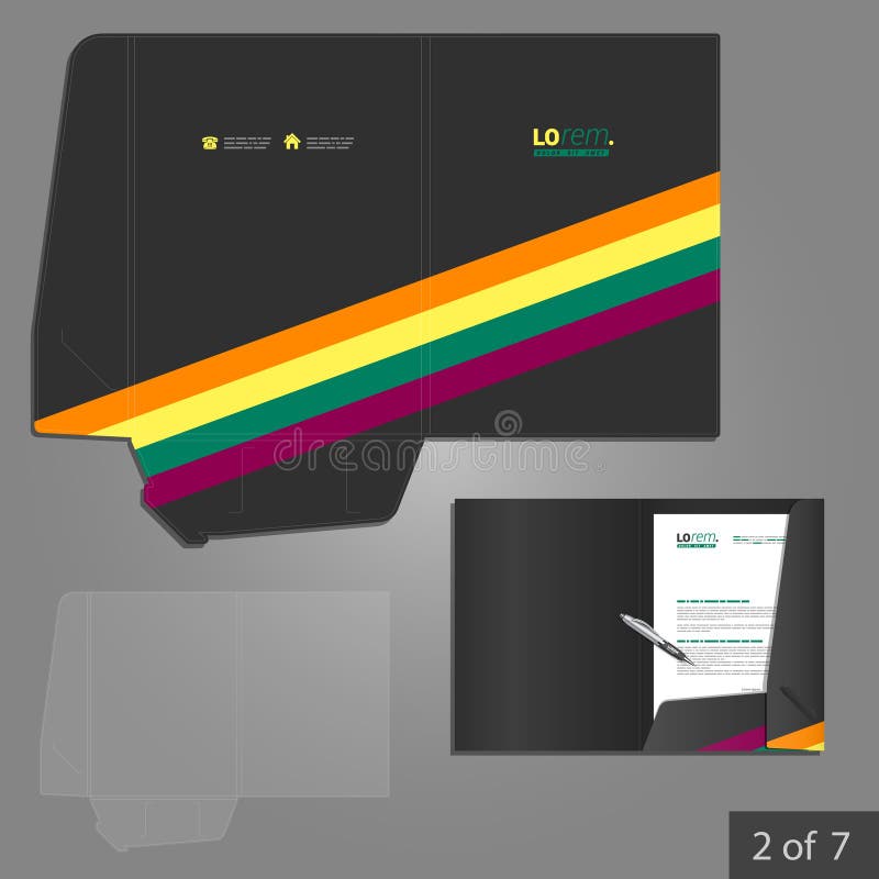 Folder template design stock vector. Illustration of color - 54385463