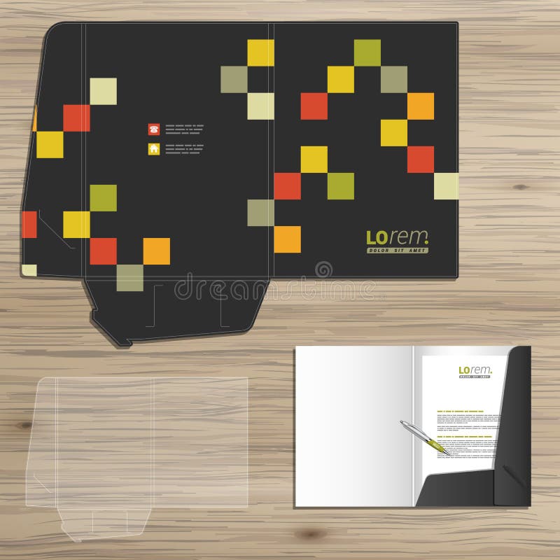 Folder template design stock vector. Illustration of brand - 54630971