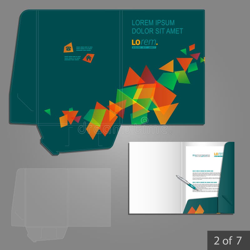 Folder template design stock vector. Illustration of identity - 54396732