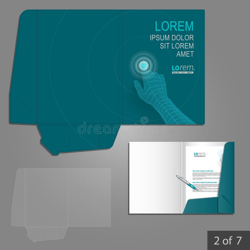 Folder template design stock vector. Illustration of information - 54397236