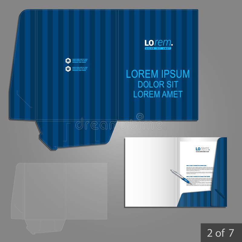 Template for folder stock vector. Illustration of decorative - 22781152