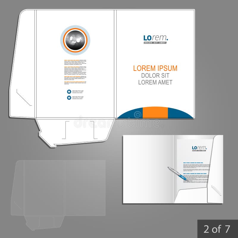 Folder template design stock vector. Illustration of business - 54675468