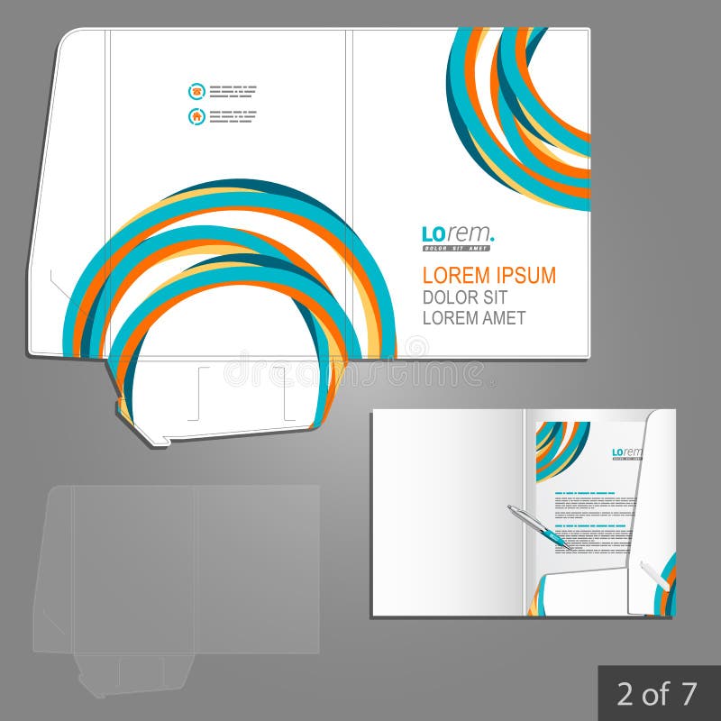 Folder template design stock vector. Illustration of business - 54385669