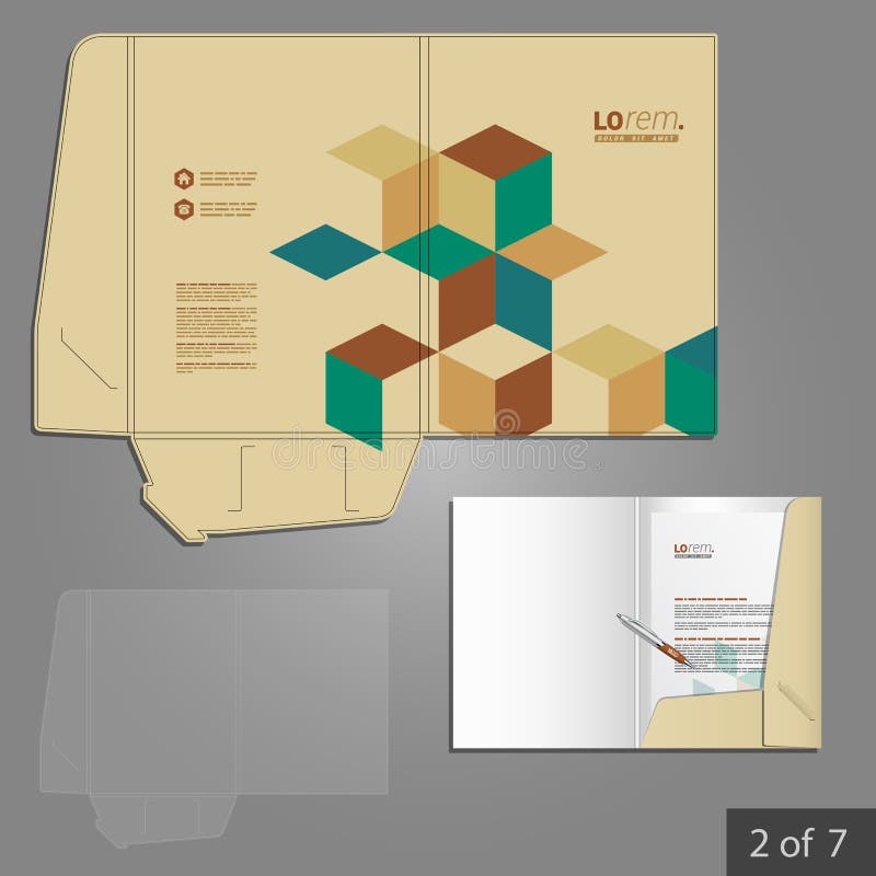 Folder template design stock vector. Illustration of mock - 54674963