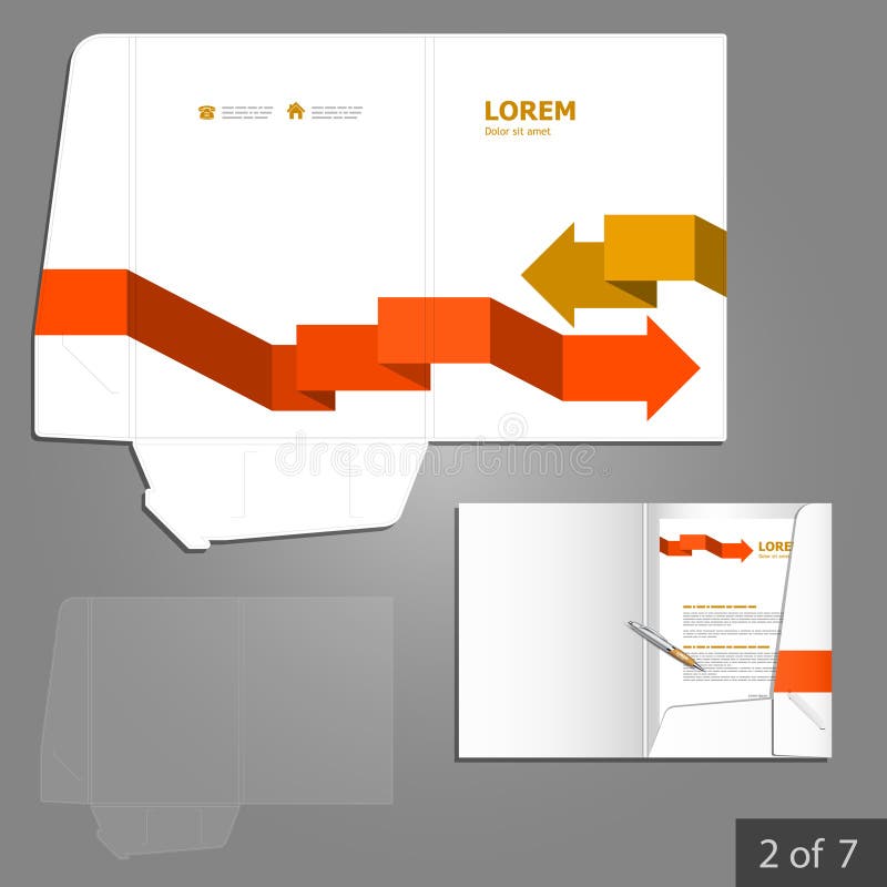 Folder template design stock vector. Illustration of cover - 54303966