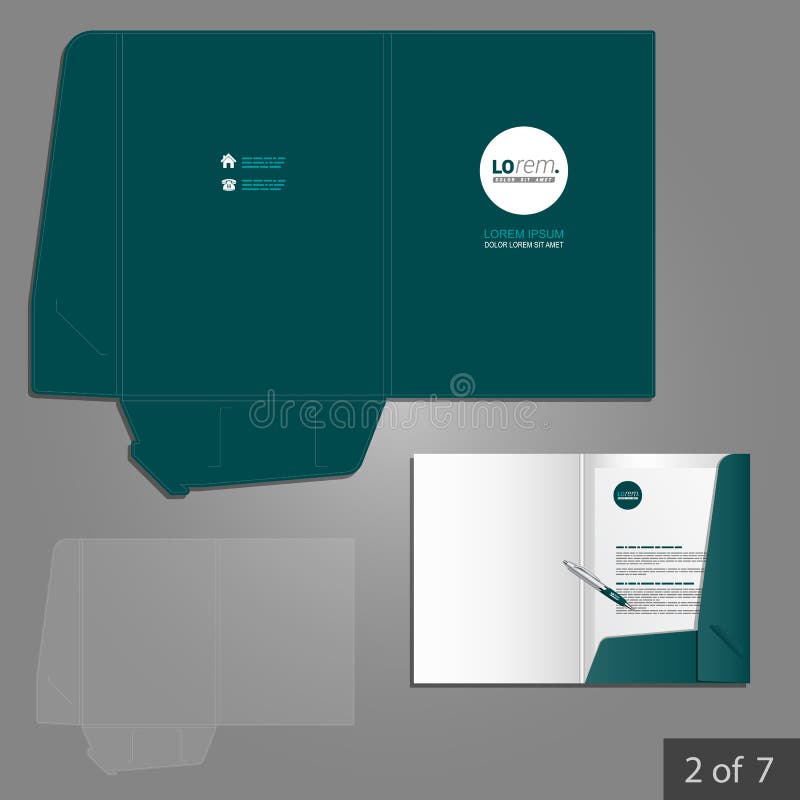 Folder template design stock vector. Illustration of element - 54674231