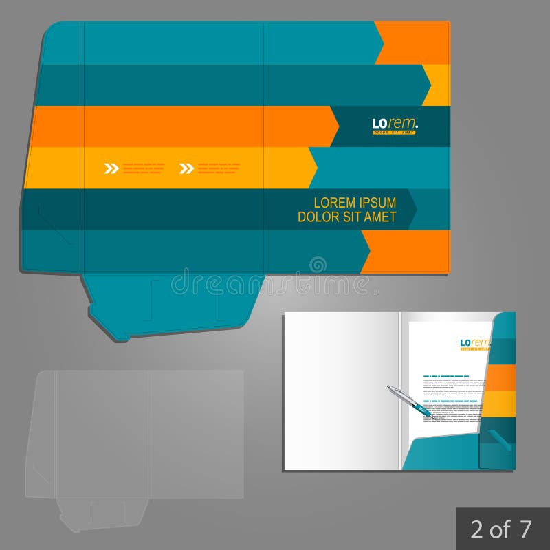 Folder template design stock vector. Illustration of template - 54396664