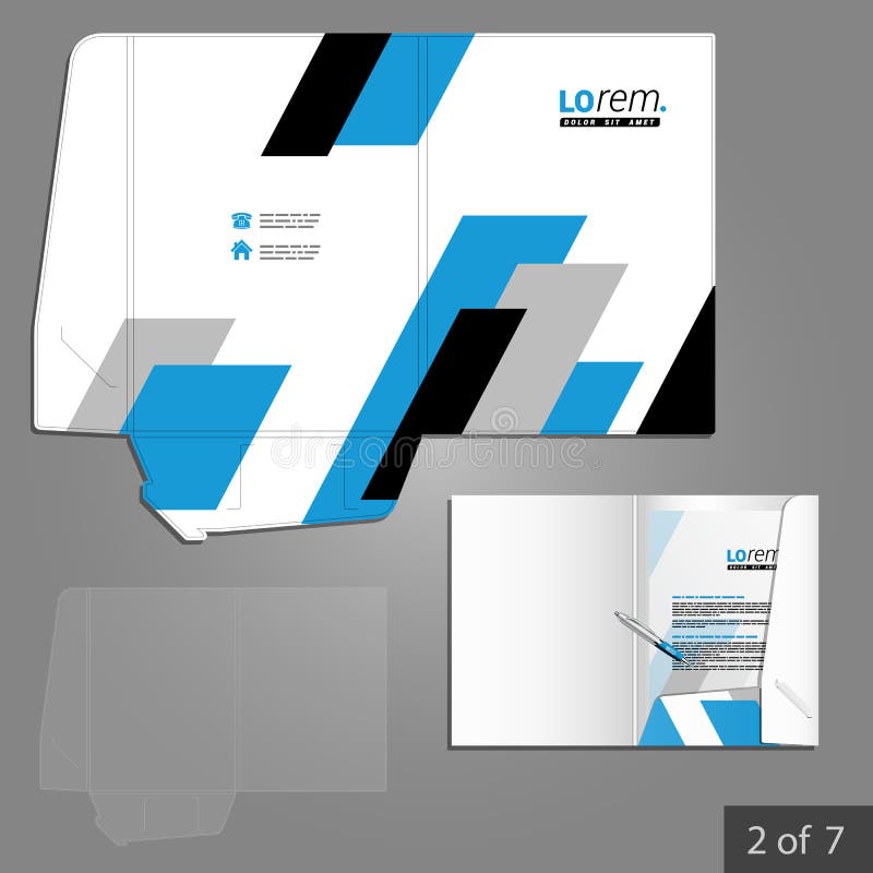 Folder template design stock vector. Illustration of design - 54674646