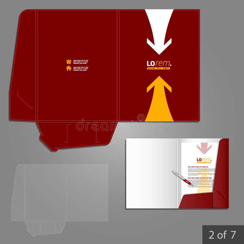 Folder template design stock vector. Illustration of element - 54674782