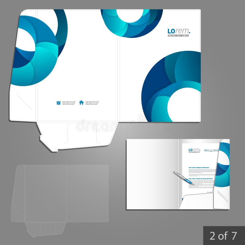 Folder template design stock vector. Illustration of stationary - 54385761