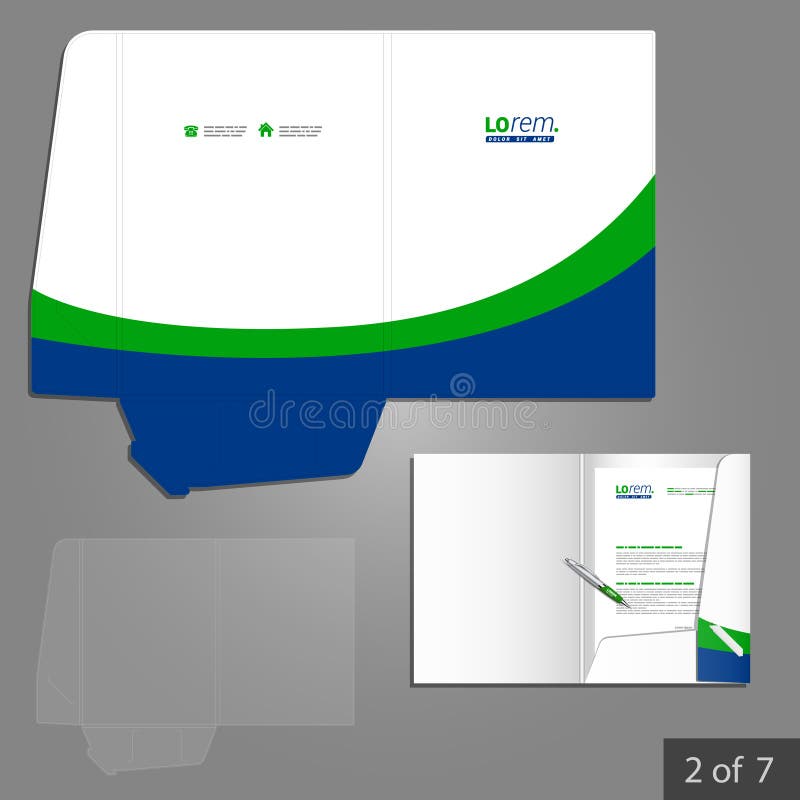 Folder template design stock vector. Illustration of business - 54385669