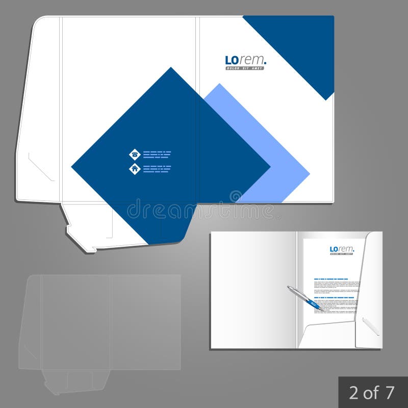 Template for folder stock vector. Illustration of decorative - 22781152